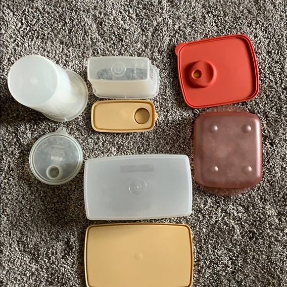 Tupperware | Dining | Vtg 4 Piece Tupperware With Matching Lids | Poshmark